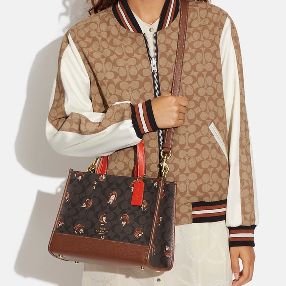 Coach | Bags | Coach Dempsey Carryall In Signature Canvas With Hedgehog ...